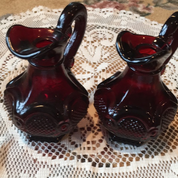 Avon | Kitchen | Vintage Avon Cape Cod Ruby Red Collection Set Of Two ...